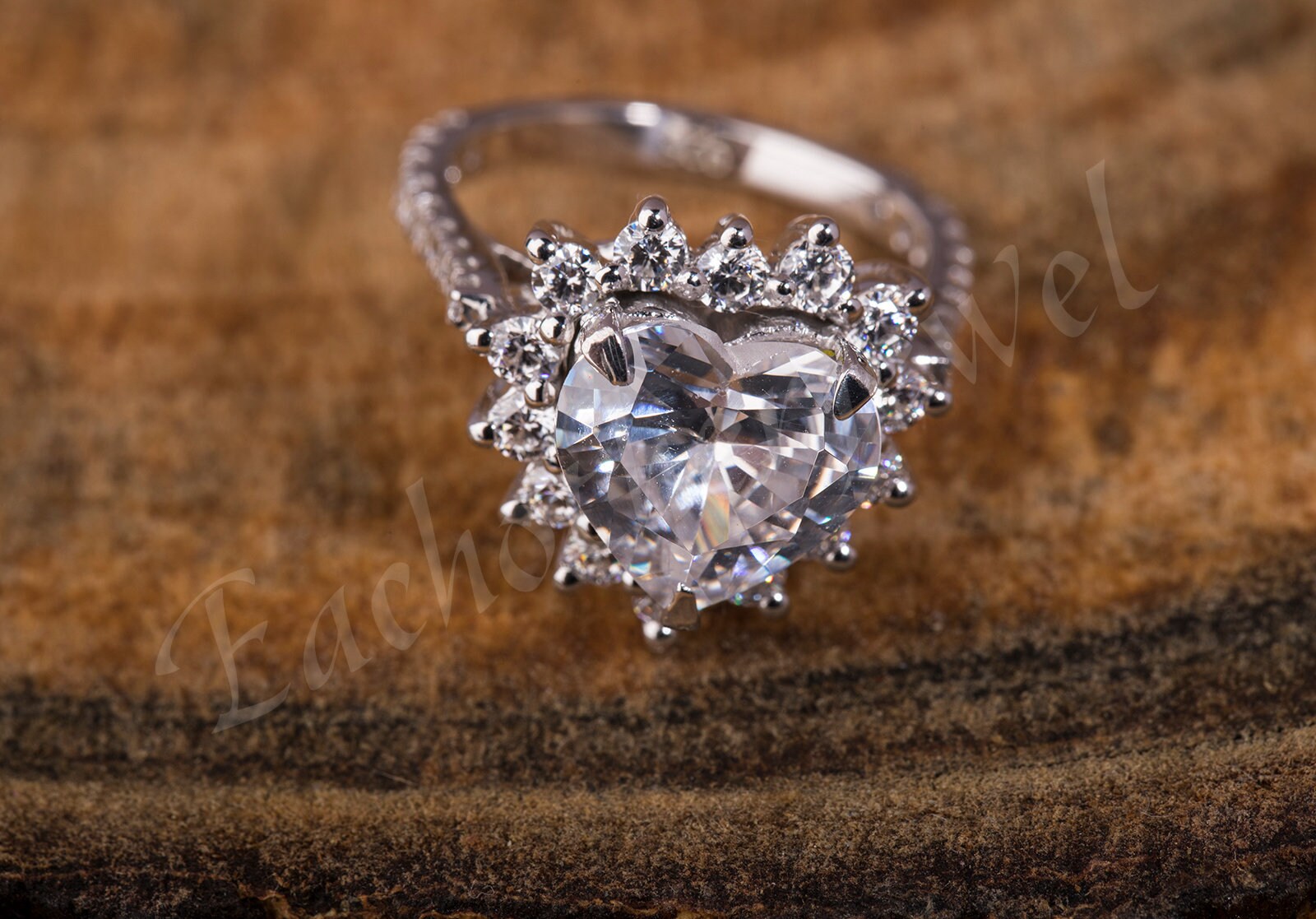 2.40 Ct Heart Cut Engagement Ring Unique Wedding Ring 925 - Etsy