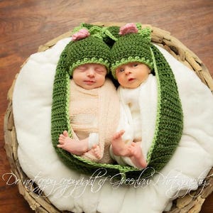 Pea in a Pod Newborn Photo Prop. Twin Photo Prop. Newborn Twin Costume ...