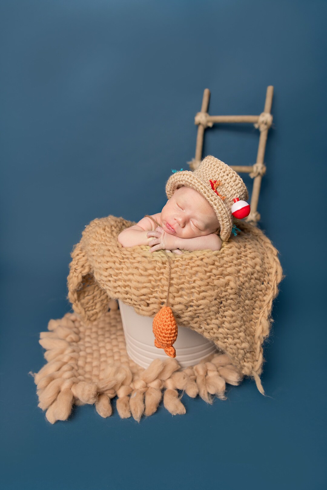 Fisherman Outfit, Crochet Fishing Photo Props, Costume, Crochet ...