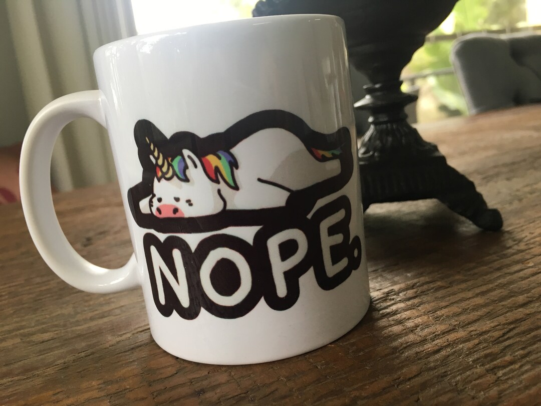 Unicorn Nope Mug - Etsy