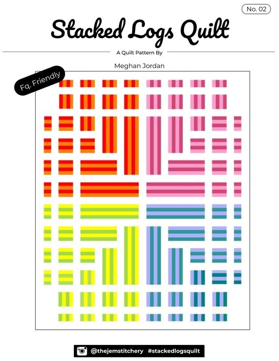 Stacked Logs Quilt Pattern PDF - Etsy