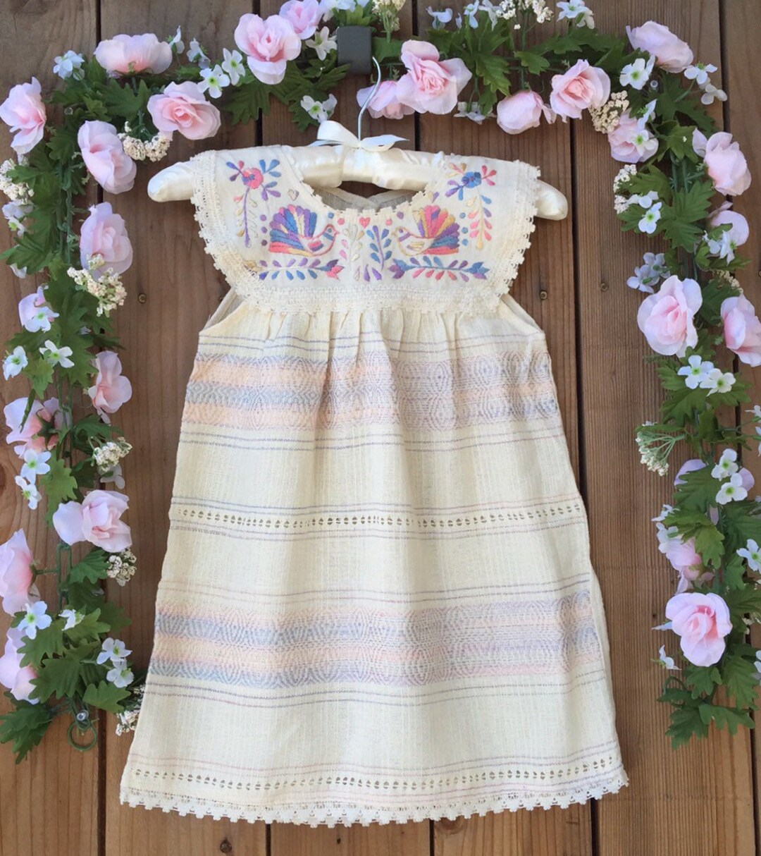 Pastel Colors Embroidery Mexican Baby and Toddler Dresses Hand Made - Etsy