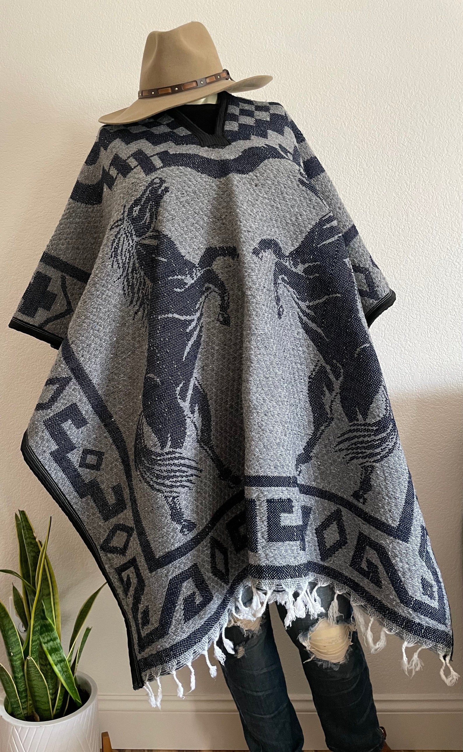 ONE SIZE PLUS Mexican Poncho Gaban Super Cozy Cowboy Cape - Etsy