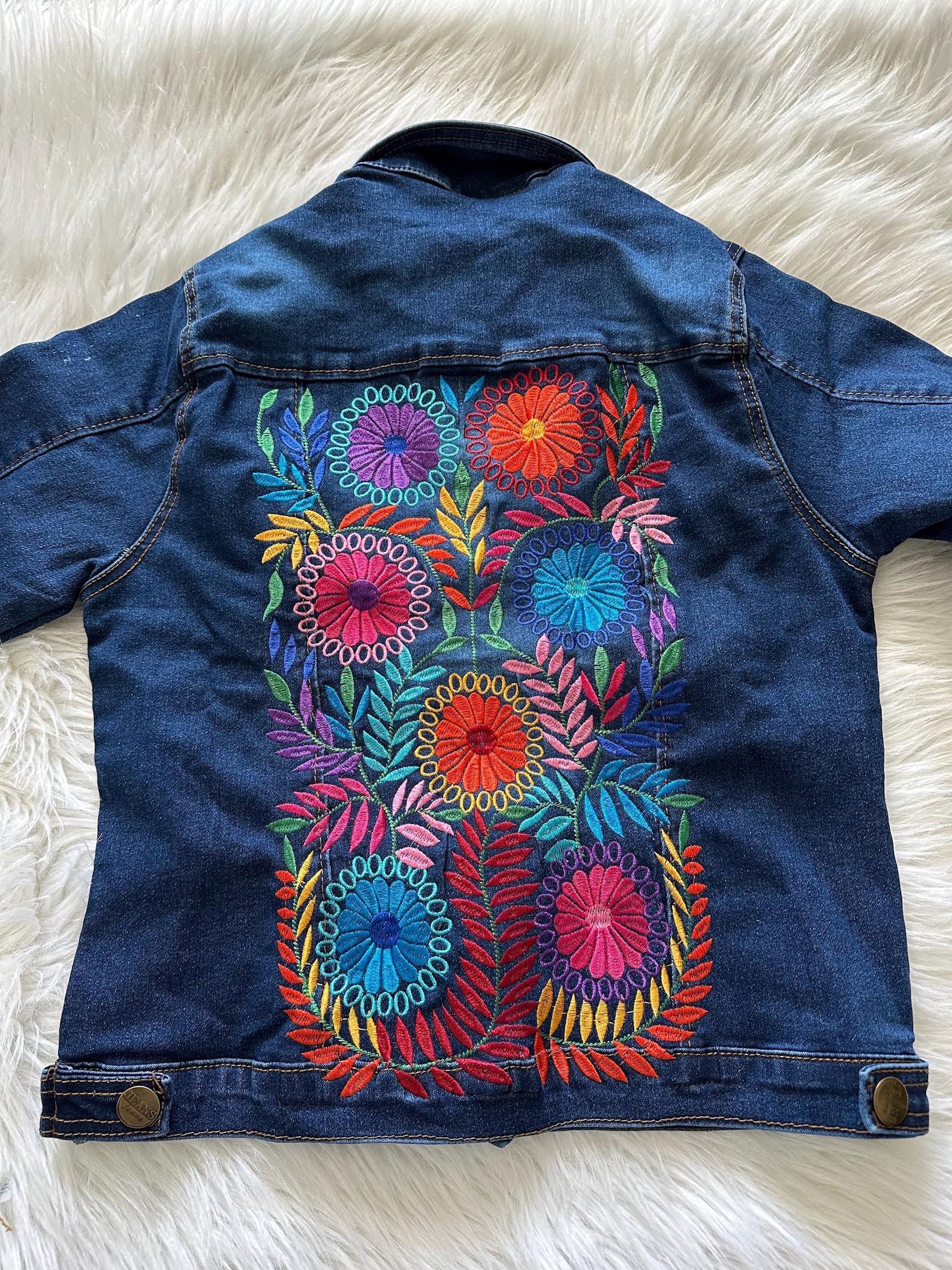 Women Jackets Mexican Embroidered Denim Jackets - Etsy