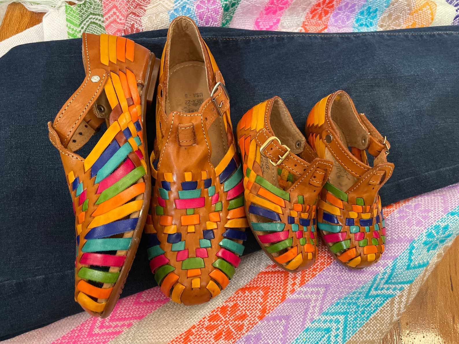 KIDS Mexican Leather Huaraches Sizes 4-5-6-7-8-9 10-11-12-13 - Etsy