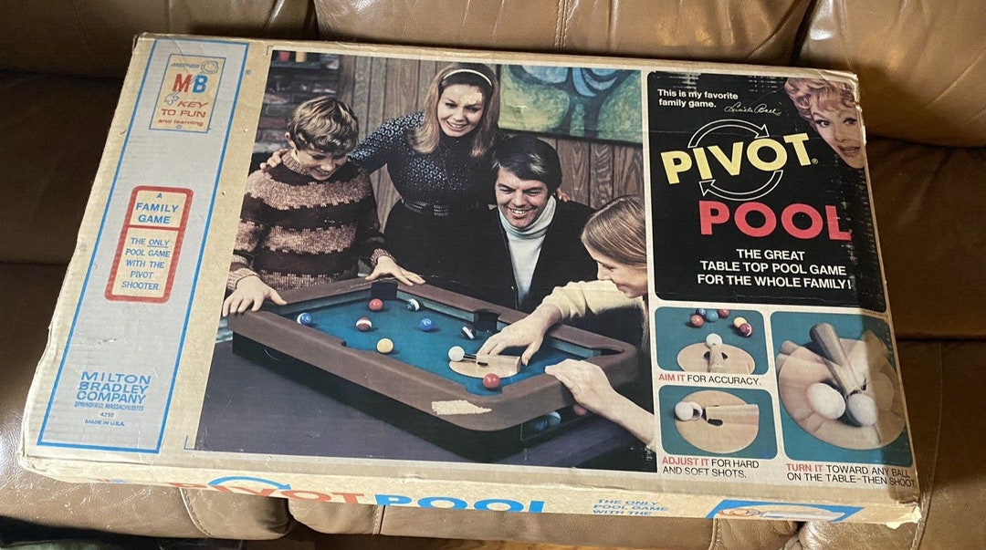Vintage 1972 Milton Bradley Pivot Pool Tabletop Game 100% Complete - Etsy