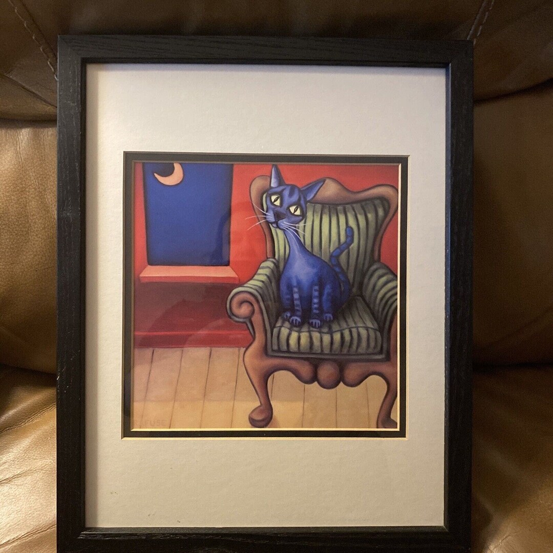 Will Rafuse Oswald Print Cat Kitty Chair Canada Vibrant Whimsical ...