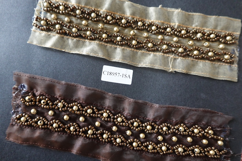5 Cards Vintage HABERDASHERY SAMPLES Beaded Trim and Collar Trim ...