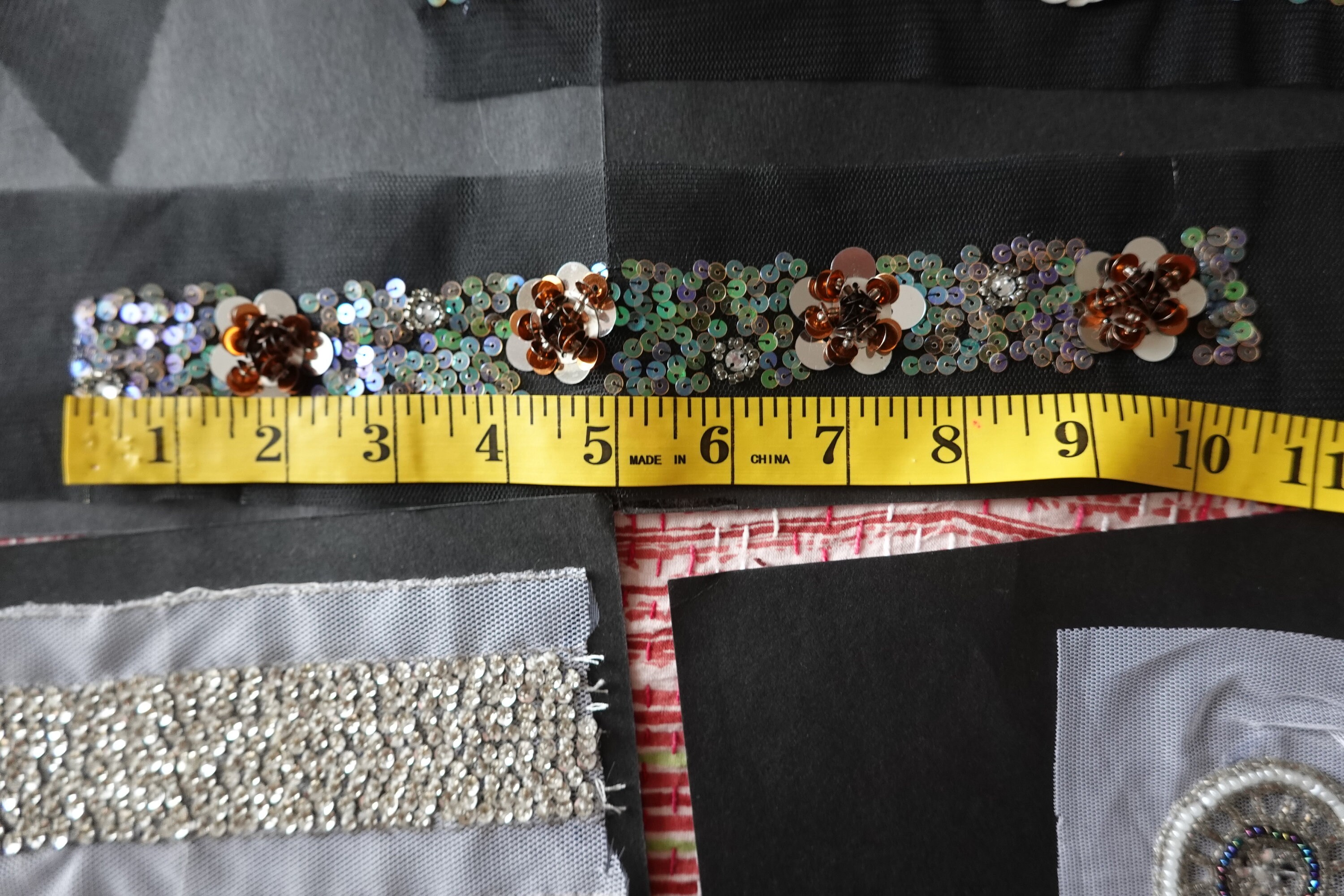 5 Cards Vintage HABERDASHERY SAMPLES Beaded Trim and Collar Trim ...