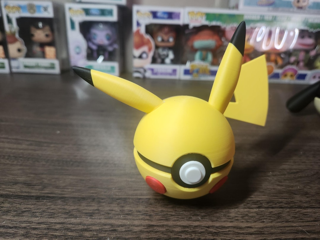 Pikachu 3D Printed Monster Ball - Etsy