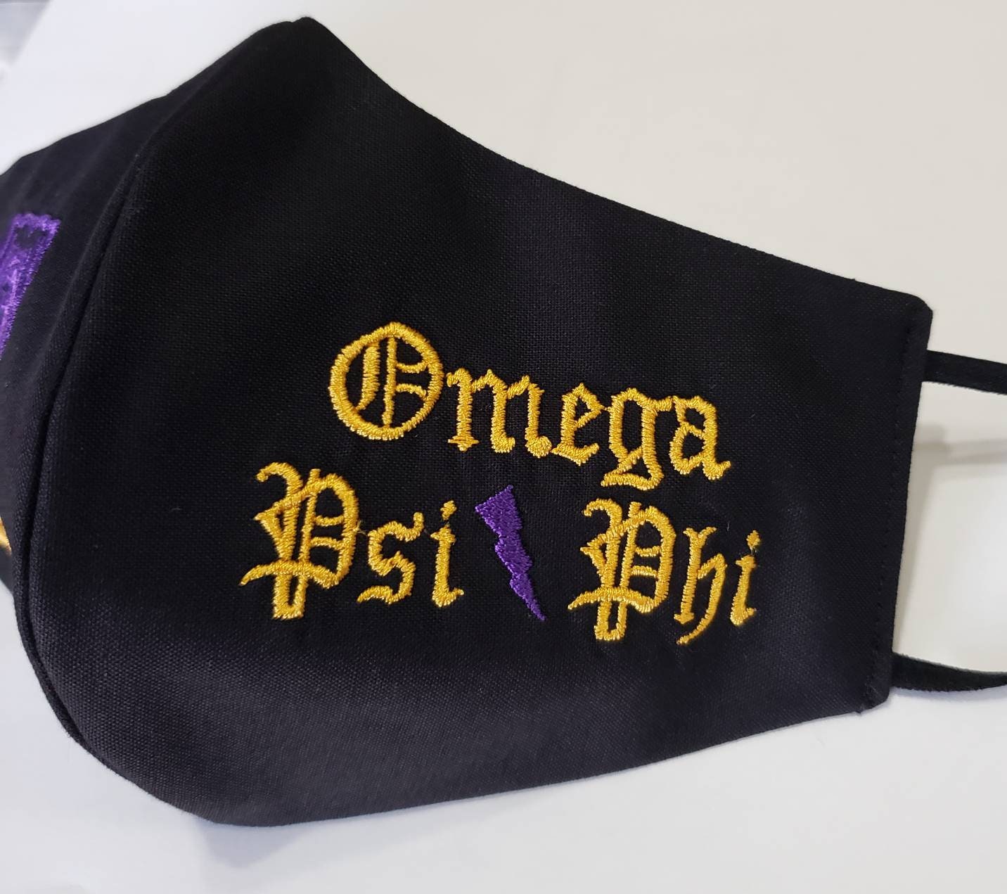 Stylish Embroidered Q Dawg/omega Face Mask Face Covering | Etsy