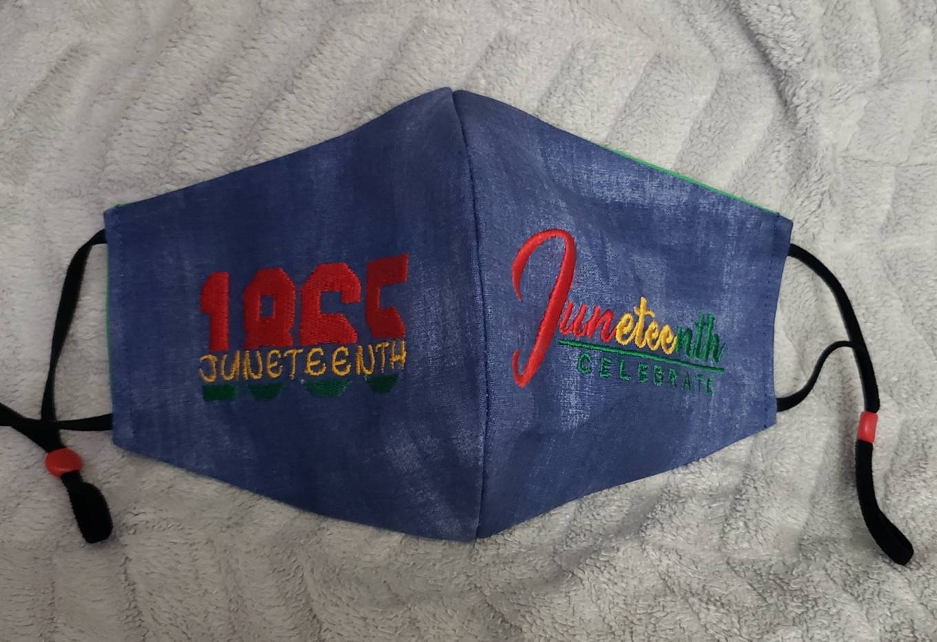 Embroidered Juneteenth Face Mask | Etsy
