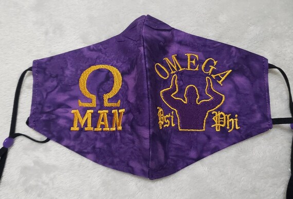 Stylish Embroidered Q Dawg/omega Face Mask Face Covering | Etsy