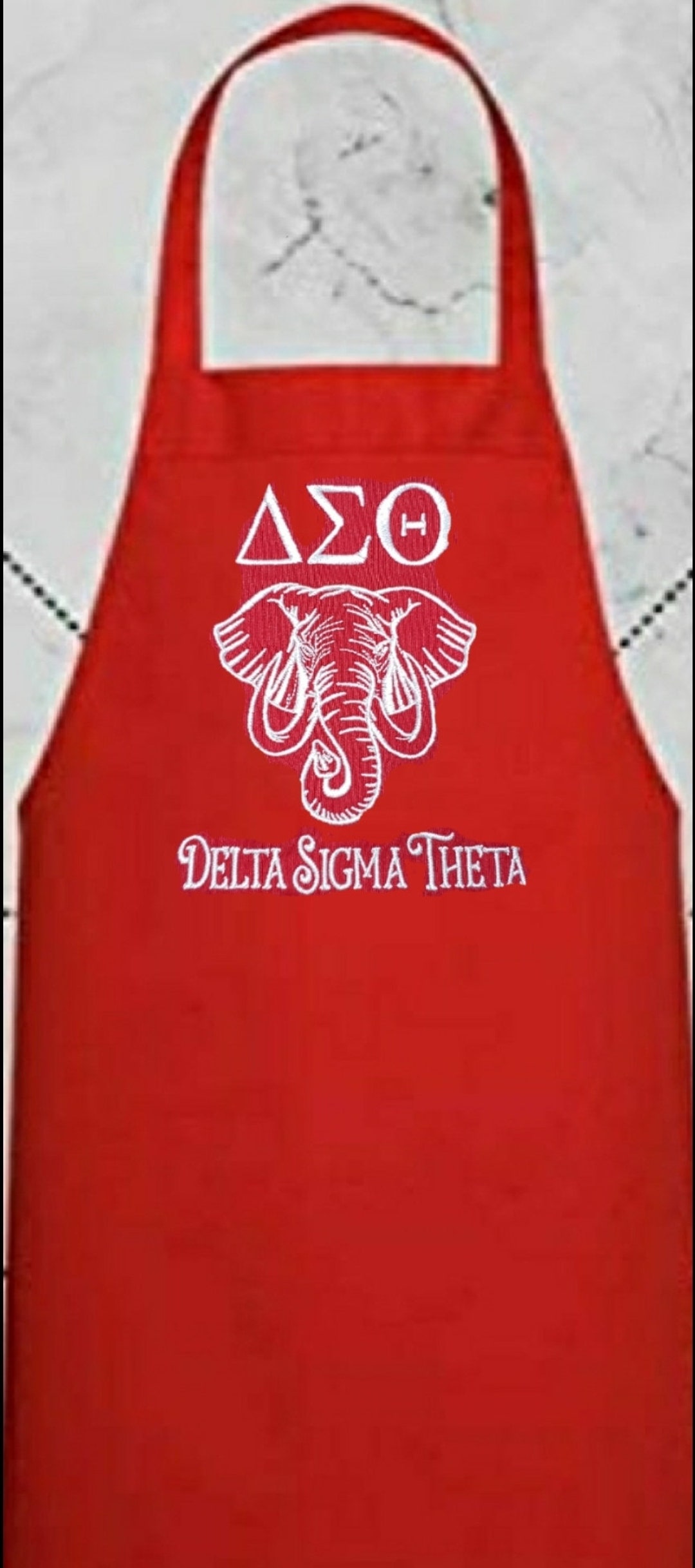 Embroidered Delta Sigma Theta Apron - Etsy