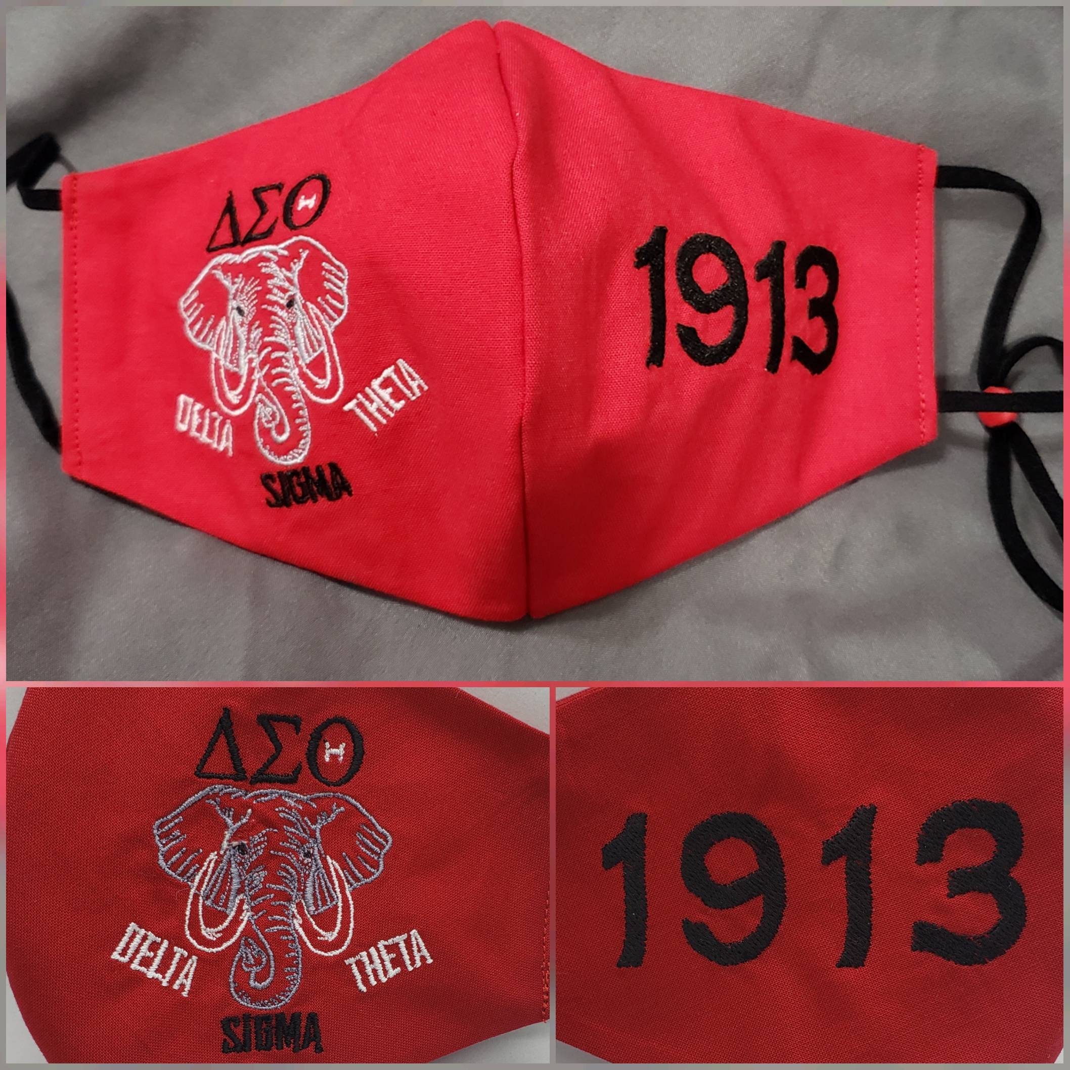 Embroidered Delta Sigma Theta Face Mask/covering - Etsy