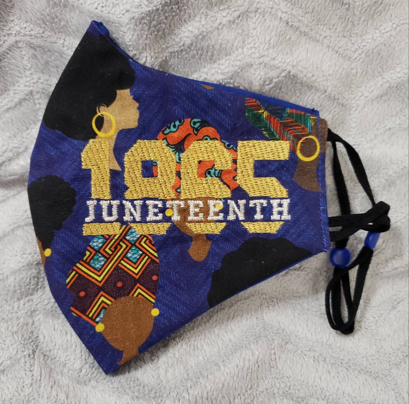 Embroidered Juneteenth Face Mask | Etsy