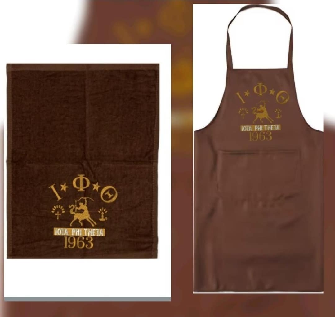 Stylish Embroidered Iota Phi Theta Apron or Towel - Etsy
