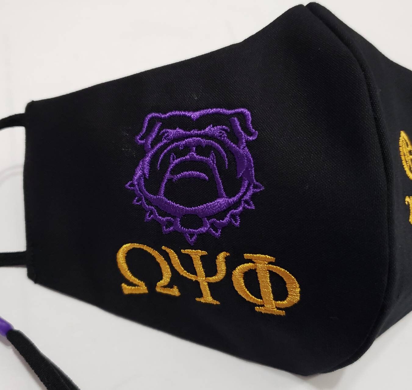 Stylish Embroidered Q Dawg/omega Face Mask Face Covering | Etsy