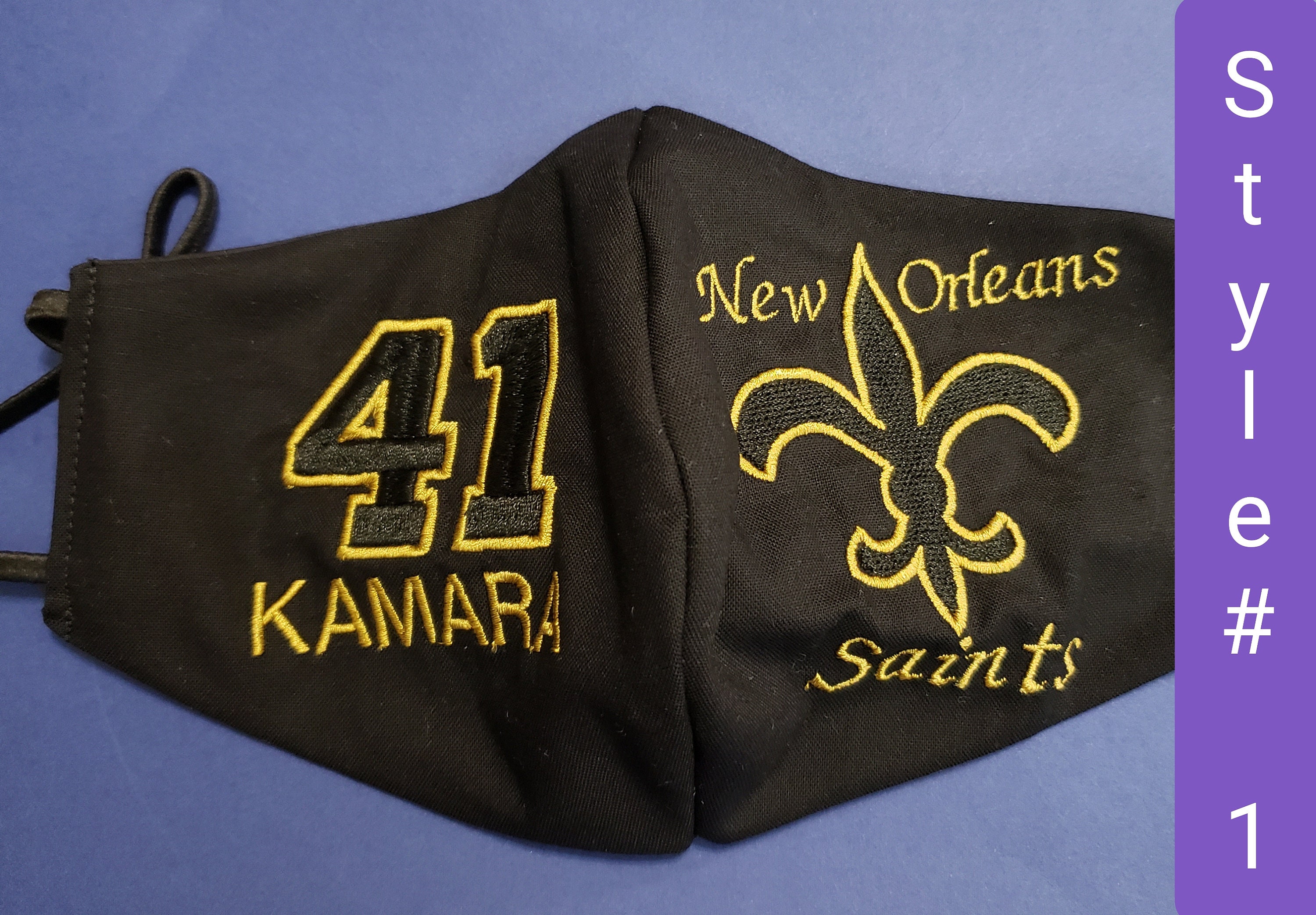 Embroidered New Orleans Saints Face Mask/covering - Etsy