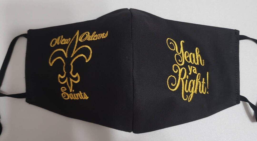 Embroidered New Orleans Saints Face Mask/covering - Etsy