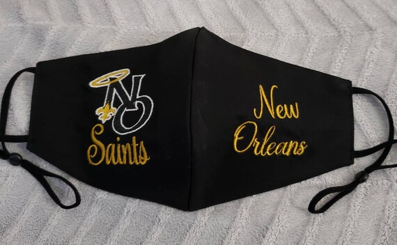 Embroidered New Orleans Saints Face Mask/covering - Etsy