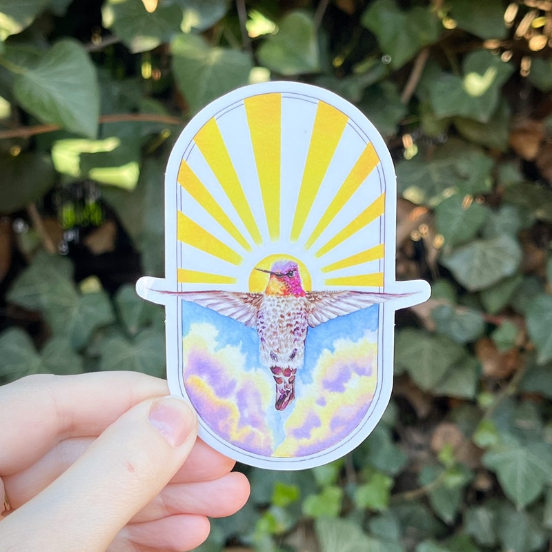 Hummingbird Sticker - Etsy
