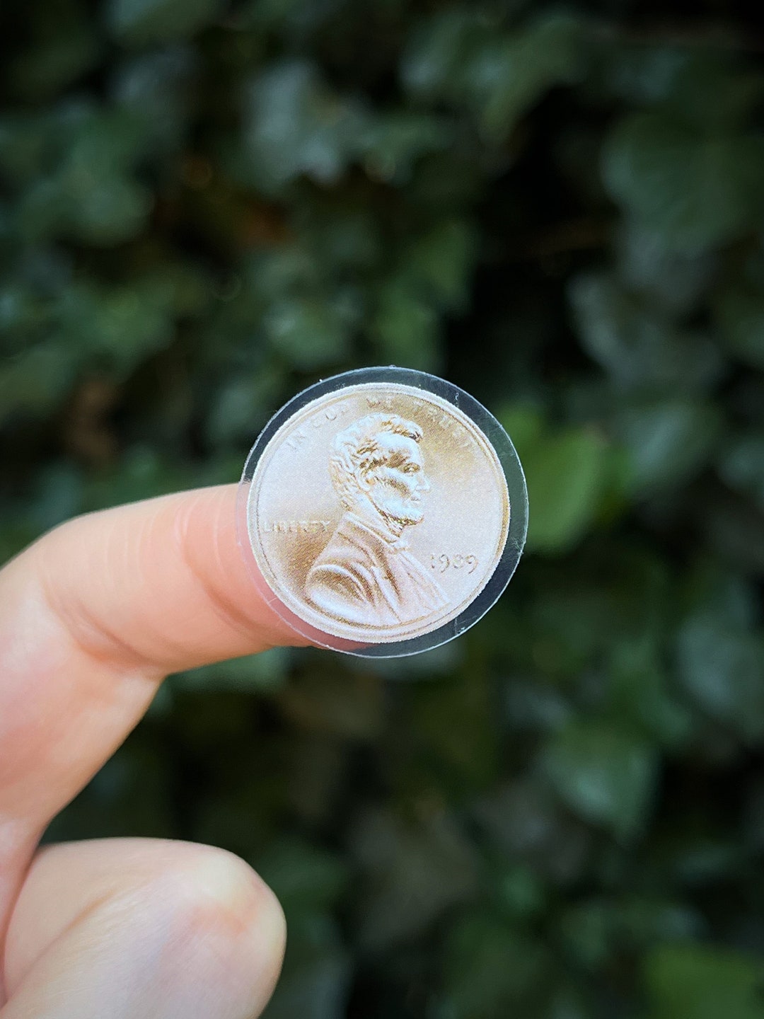 Mini Penny Sticker Lucky Penny Watercolor Decal Clear Vinyl Decal for ...