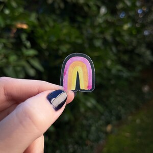 Mini Pastel Rainbow Sticker Pack Watercolor Clear Vinyl | Etsy