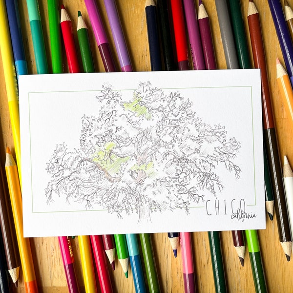 Coloring Postcards - Etsy