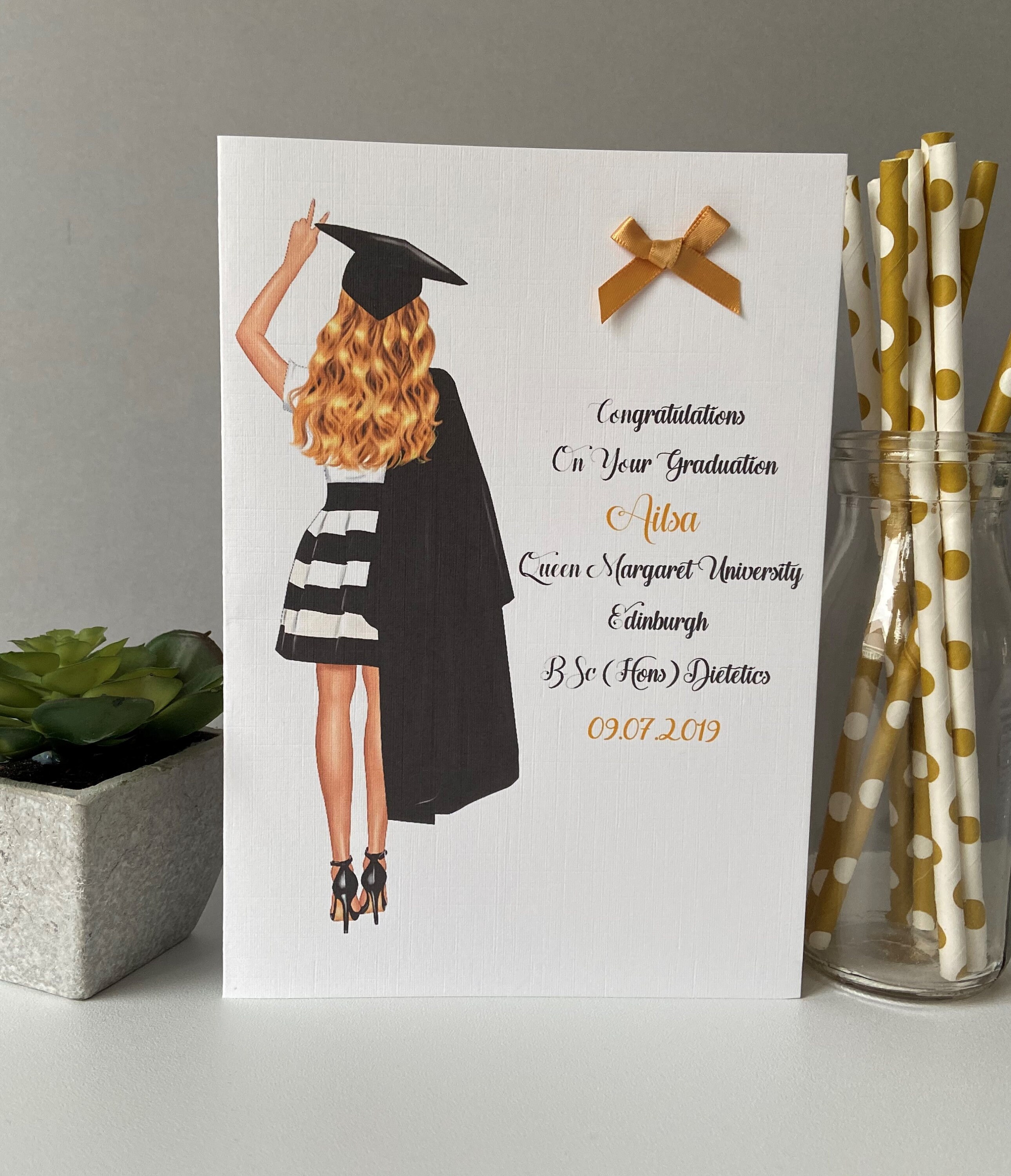 Personalised Congratulations Graduation Card Daughter Niece - Etsy UK