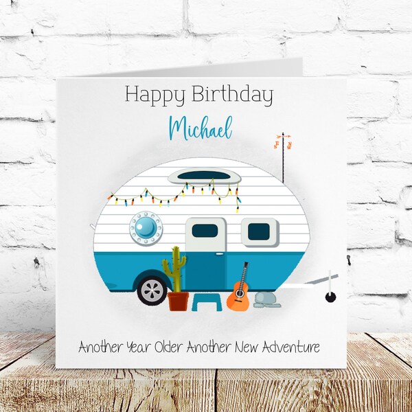 Camper Van Birthday Cards Etsy Uk