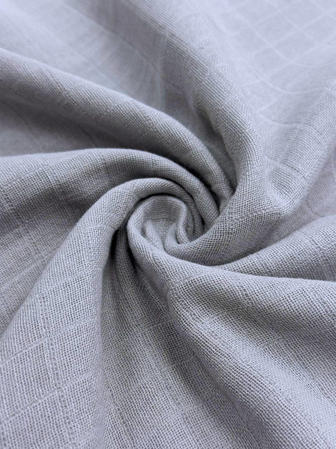 Gray Color Organic Muslin Fabric, Double Gauze %100 Cotton Muslin ...