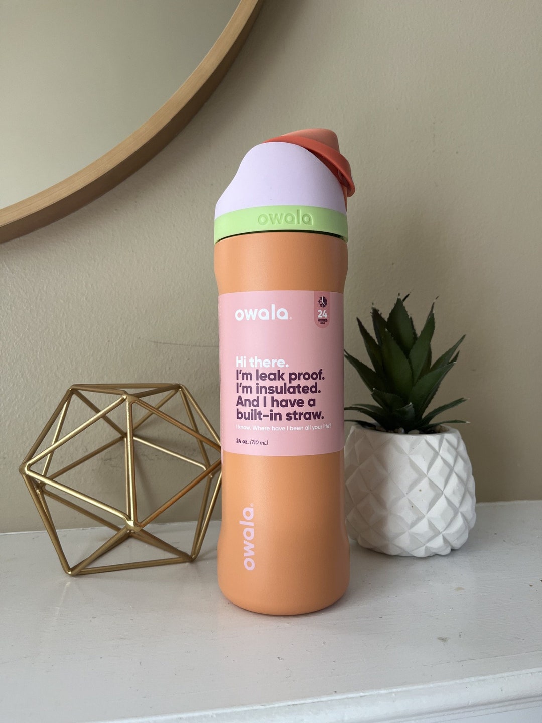 Owala Neon Punch Water Bottle Free Sip - Etsy Finland