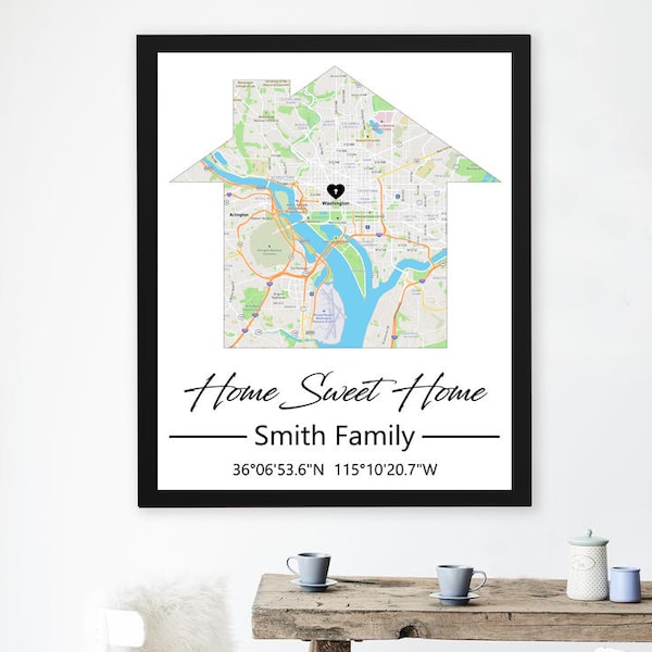 Home Address Location Frame - Etsy