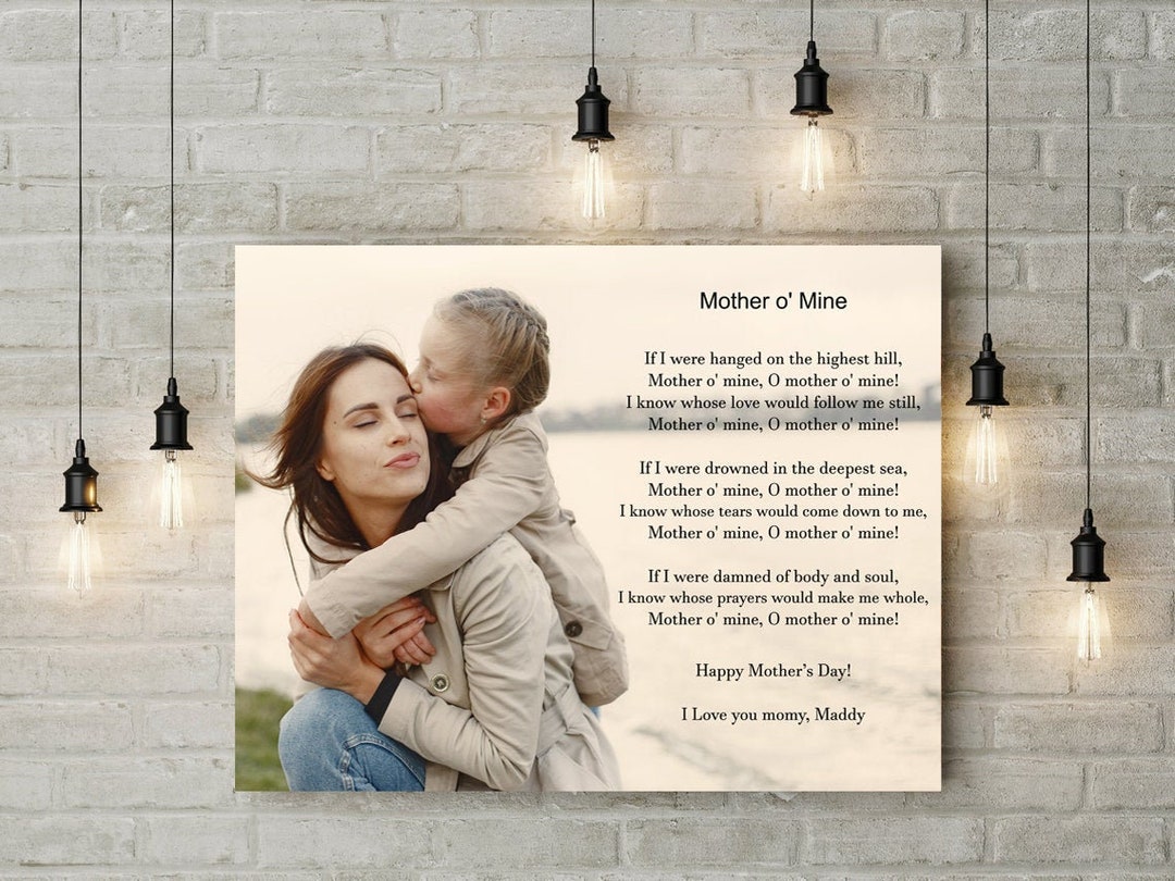 Mothers Day Gift , Canvas Poem , Mother Day Card , Gift From Daughter ...