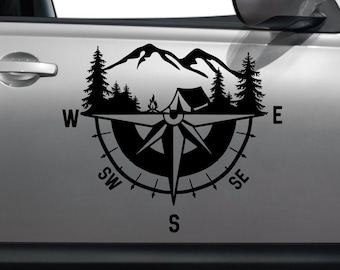 Compass, Camper Van Sticker, Compass Car Caravan Vinyl Decal,compass ...