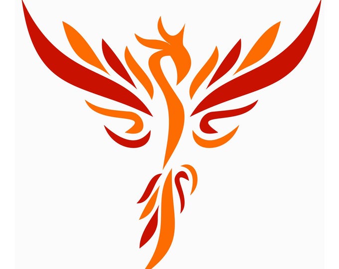 Phoenix Fire Bird Compass Vinyl Decal Sticker, Phoenix Decal, Compass ...