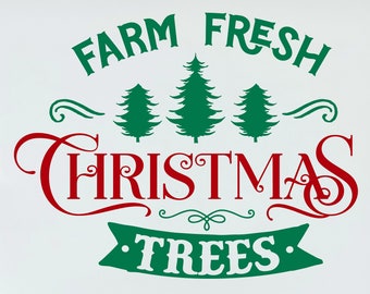 Christmas Tree Farm Decal | Etsy
