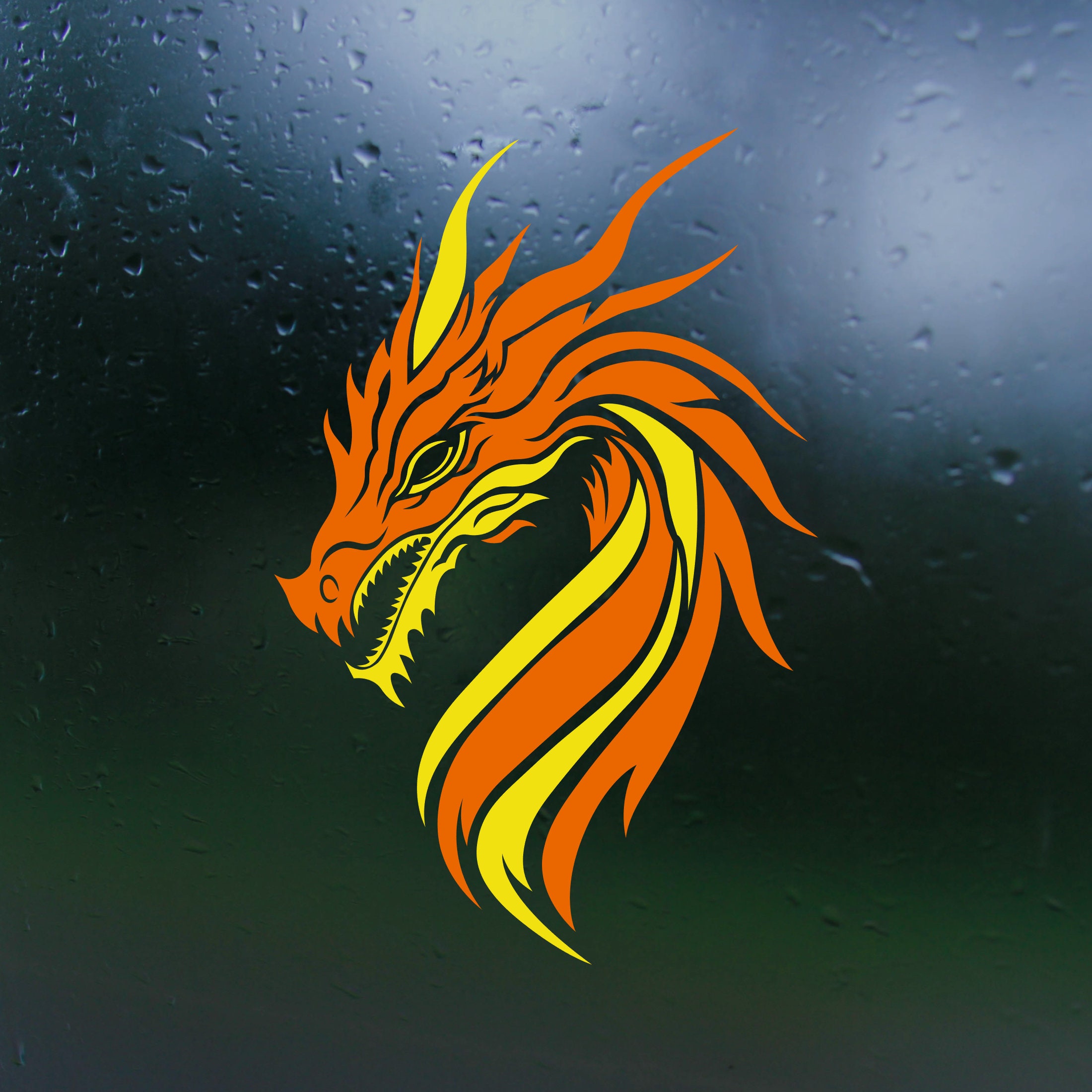 Mirrored Dragon Decals: Die Cut Vinyl Car/laptop Stickers (pack of 2 ...