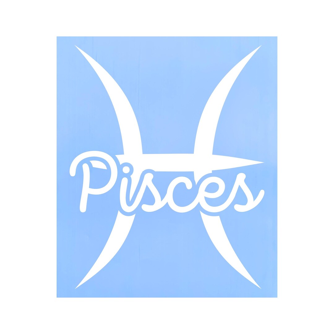 Die Cut Vinyl Pisces Decal - Car Decal, Truck Decal, Laptop Decal - Etsy