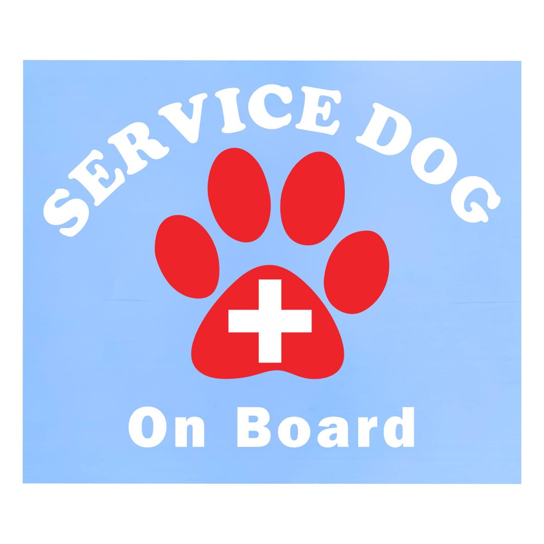 Waterproof Service Dog Paw Decal: Die Cut Vinyl - Etsy