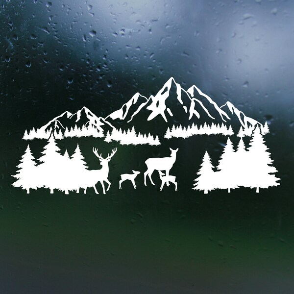 Mountain Scene Decal - Etsy