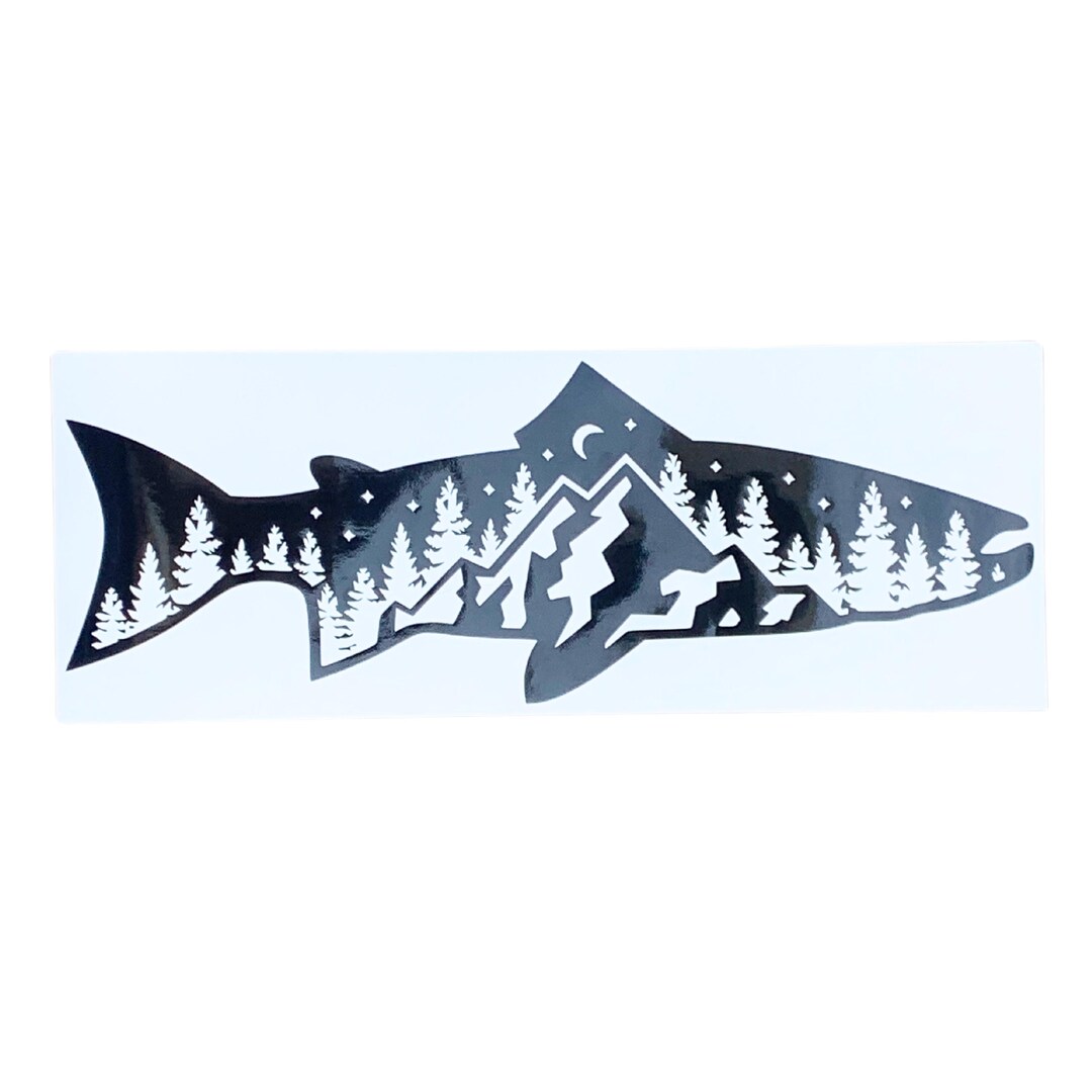 Die Cut Fish Outdoor Scene Decal for Cars, Trucks, Windows, Campers and ...