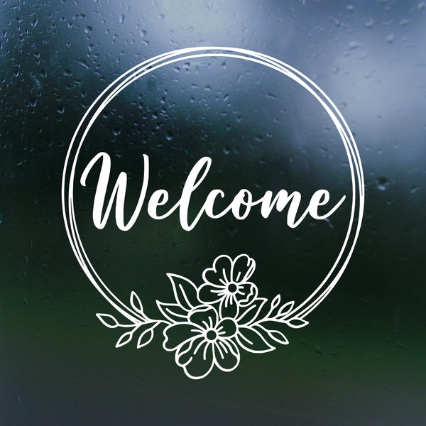 Welcome Door Decal - Etsy