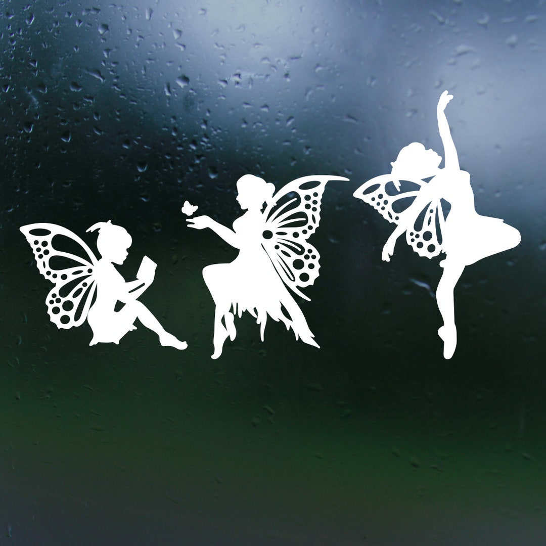 Pack of 3 Fairy Decals Car Decal, Truck Decal, Laptop Decal, Window ...