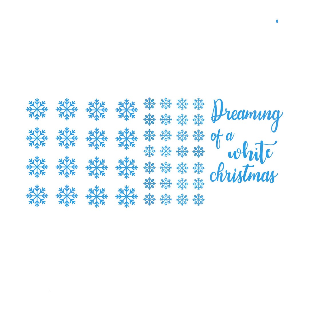 Die Cut “white Christmas” Quote & Snowflake Decal Pack - Etsy