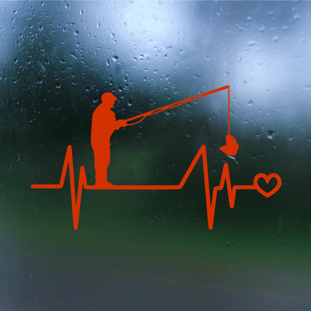 Fishing Pulse Decal Truck Decal, Car Decal, Camper Decal, Laptop Decal ...