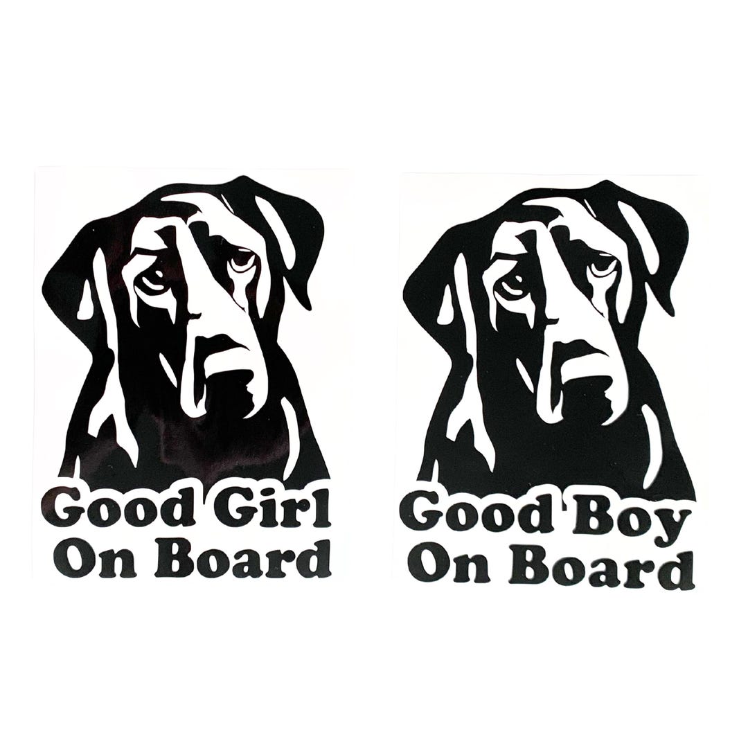 Labrador Dog on Board Decal: Waterproof Vinyl Car Window Sticker - Etsy
