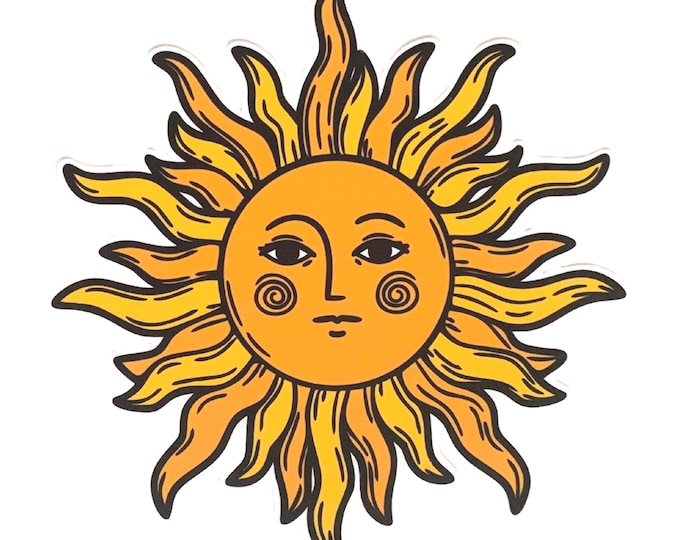 Sun Vinyl Decal Sun Car Sticker Sun Bumper Sticker Sunshine Sticker ...