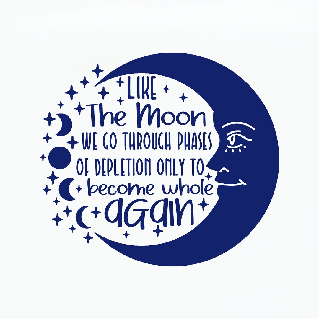 Custom Moon Phase Quote Decal for Laptops, Mirrors, Cars, DIY Crafts - Etsy